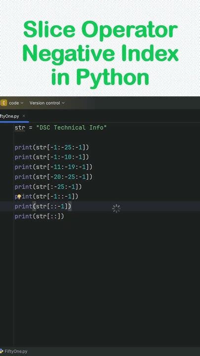 Slice Operator Using Negative Index In Python Shorts Shortvideo Shortsfeed Short