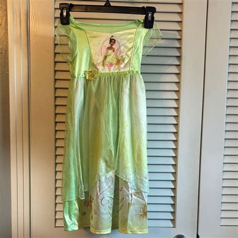 Disney Pajamas Disney Green Princess Tiana Girls Nightgown Poshmark