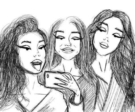 Tres Novias Blancas Y Negras Se Toman Un Selfie En El Espejo Stock De Ilustraci N Ilustraci N