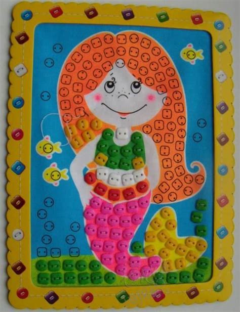 Творческий набор для девочек от 5 лет картина из пуговиц Наборы для детского творчества