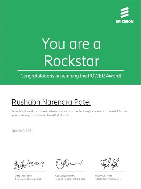 Rushabh Patel On Linkedin Success Work Ericsson Hustler