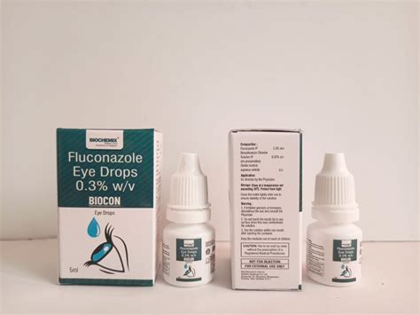 An Fungal Eye Drops Fluconazole At Bottle Pharmaceutical Table And Capsule In Yamuna