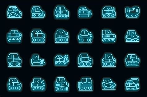 Crawler Icons Set Vector Neon 32407444 Vector Art At Vecteezy