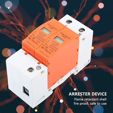 Lightning Protector Arrester Device Voltage Surges Protectors 2p Lightning Protection Circuit