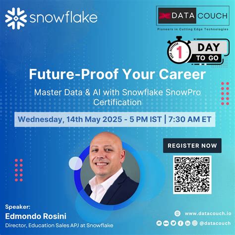 Snowflake Snowpro Ai Cloudcomputing Datacareers Webinaralert Datacouch