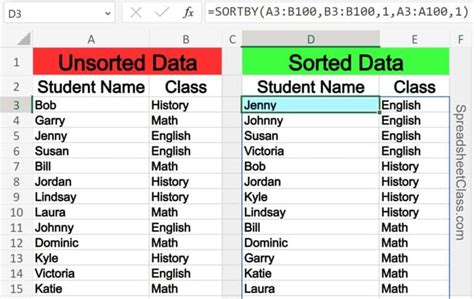 How To Use The SORT SORTBY Functions In Excel