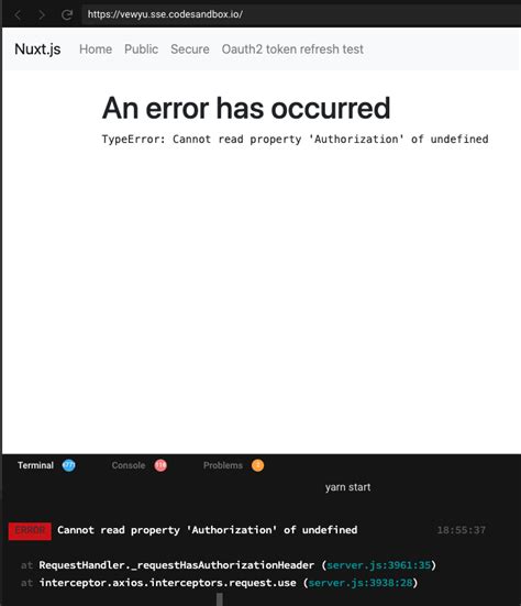 Uncaught Error When Axios Retry Is Used · Nuxt Community Auth Module