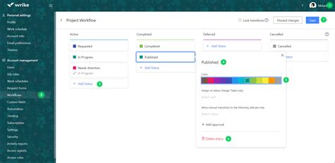 Editing Custom Workflows Wrike Help Center