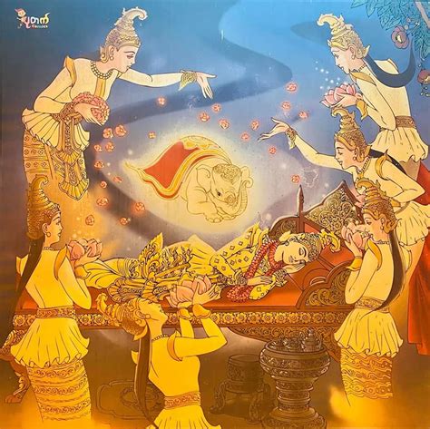 ផ្ទាំង ទស្សនីយភាព រូបគំនូរ ពុទ្ធ ប្បវត្តិ ព្រះ ពុទ្ធ ដីកា ម្នាលភិក្ខុទាំងឡាយ បុគ្គល ឯក កាល