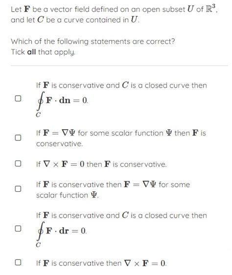Solved Let F Be A Vector Field Defined On An Open Subset U Chegg Com