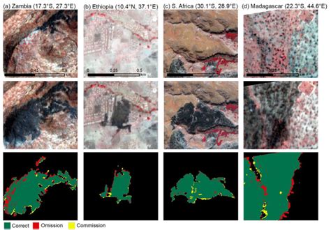 Examples Illustrating Refined U Net Burned Area Classification Results