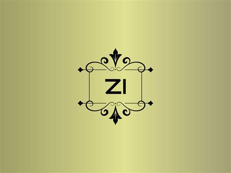 Imagen De Logotipo Zi Creativo Diseño De Letra De Lujo Zi Premium