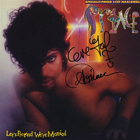 Prince Signed Lets Pretend Were Married Album Artist Signed