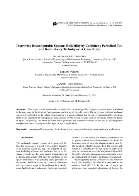 Pdf Improving Reconfigurable Systems Reliability By Combining