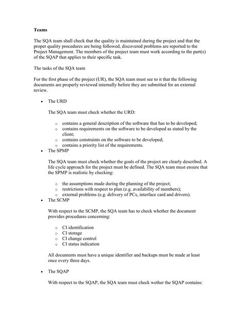 Software Quality Management Lecture Notes Docx