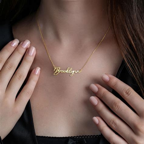 Custom Cursive Name Necklace Sterling Silver Personalized Jewelry Etsy