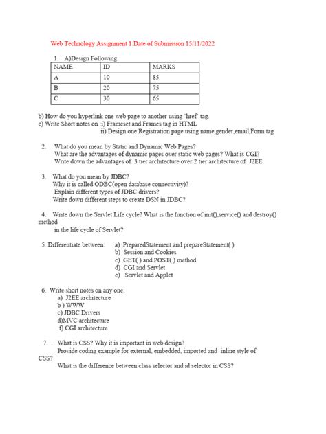 web technology assignment 1 and 2 pdf world wide web internet and web