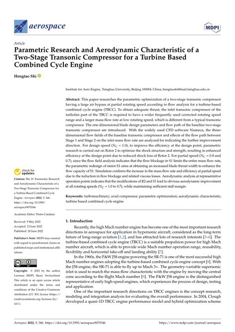 Pdf Parametric Research And Aerodynamic Characteristic Of A Two Stage Transonic Compressor For