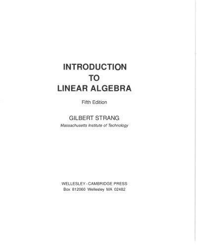 خرید و قیمت دانلود کتاب Introduction To Linear Algebra 5th ترب