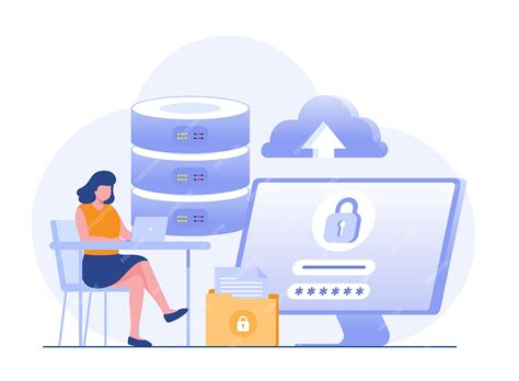 Premium Vector Database And Personal Data Security Cyber Data