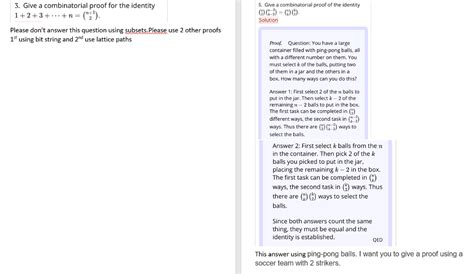 Solved 3 Give A Combinatorial Proof For The Identity 5