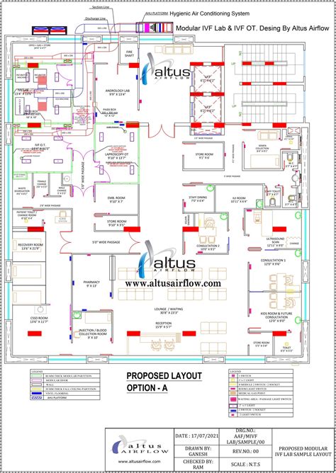Drawing And Design Modular Ot And Ivf Lab Setup