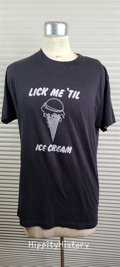 1980s Lick Me Til Ice Cream Thin T Shirt Rvintagefashion