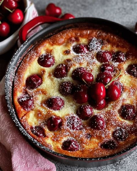 Easy Cherry Clafoutis Quick French Dessert Recipe