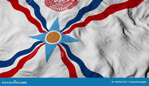 3d Animation Of An Assyrian Flag Stock Footage Video Of Government