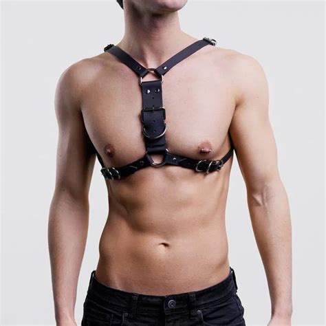 Men S Wear PU Leather Erotic Lingerie Sexy Clothes Props Vintage Strap Warrior Flirting Clothes