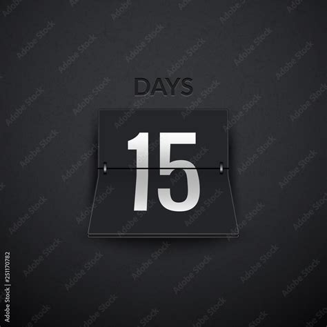 Countdown Timer Days Counter Flip Vector Timer Template Display Information Of Days