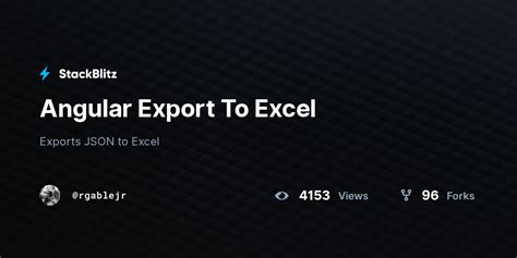angular export to excel stackblitz