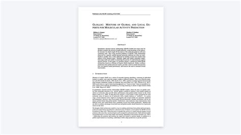 Glolloc Mixture Of Global And Local Experts For Molecular Activity