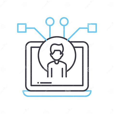 User Experience Line Icon Outline Symbol Vector Illustration Concept Sign Stock Vector