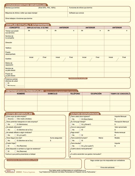 Carta De Solicitud De Empleo