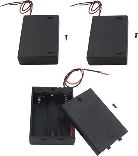 Lampvpath 3pcs 3 Aa Battery Holder With Switch 4 5v Battery Holder