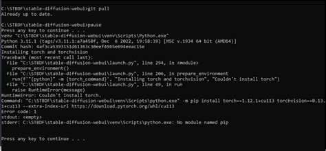 Getting This Error When Trying To Boot SD But Pip Is Already Installed Anyone Have A Fix R