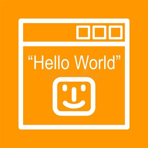Hello World Program Stock Vector Illustration Of Vector 79293330