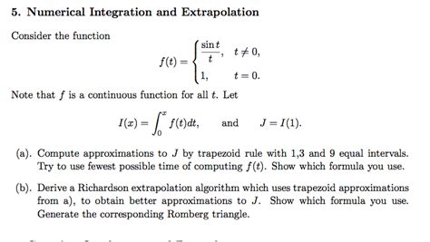 Solved Consider The Function F T Sint T T Notequalto Chegg Com