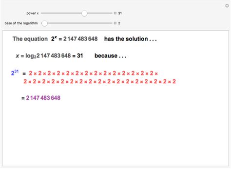 Calculating Integer Logarithms In Different Bases Wolfram Demonstrations Project