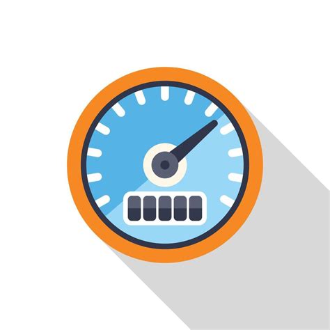Speedometer Showing Increasing Performance With Long Shadow 49065650 Vector Art At Vecteezy