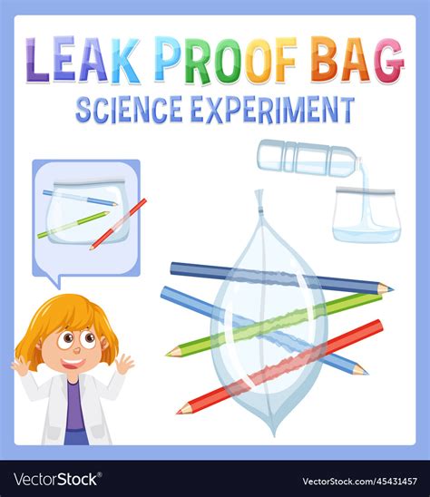 Leak Proof Bag Science Experiment Royalty Free Vector Image