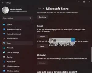 Reset Or Repair Microsoft Store Apps Via Windows Settings