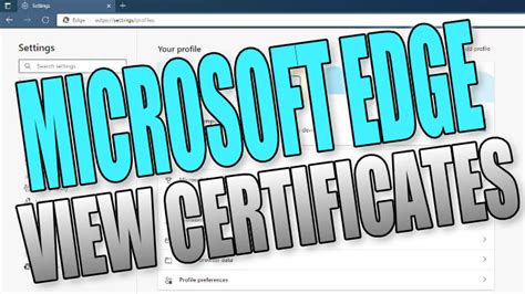 View What Certificates Microsoft Edge Is Using Computersluggish
