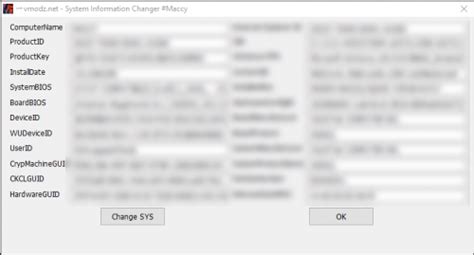 VMODZ SYS Changer Dosyalar VModz Forum Undetected Cheats