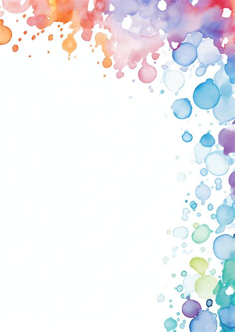 Premium Ai Image Water Droplets Frame Watercolor Border On White Background