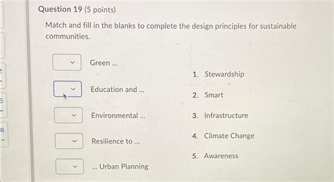 Solved Question 19 5 ﻿pointsmatch And Fill In The Blanks