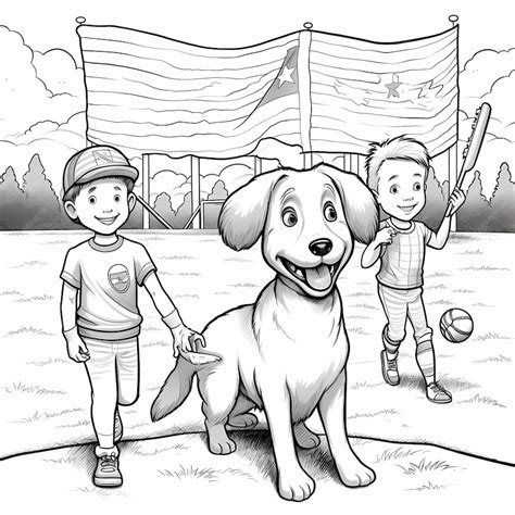 Premium Photo Sandlot Stars Cartoon Coloring Page For Adults And