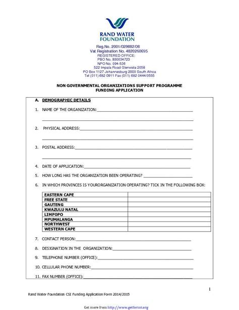 Application For Registration Of Ngo Download Registration Form For