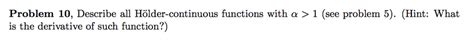 Solved Describe All Holder Continuous Functions With Alpha